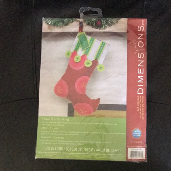 Dimensions | Office | New Dimensions 712 Polka Dot Stocking Kit Diy Nip ...